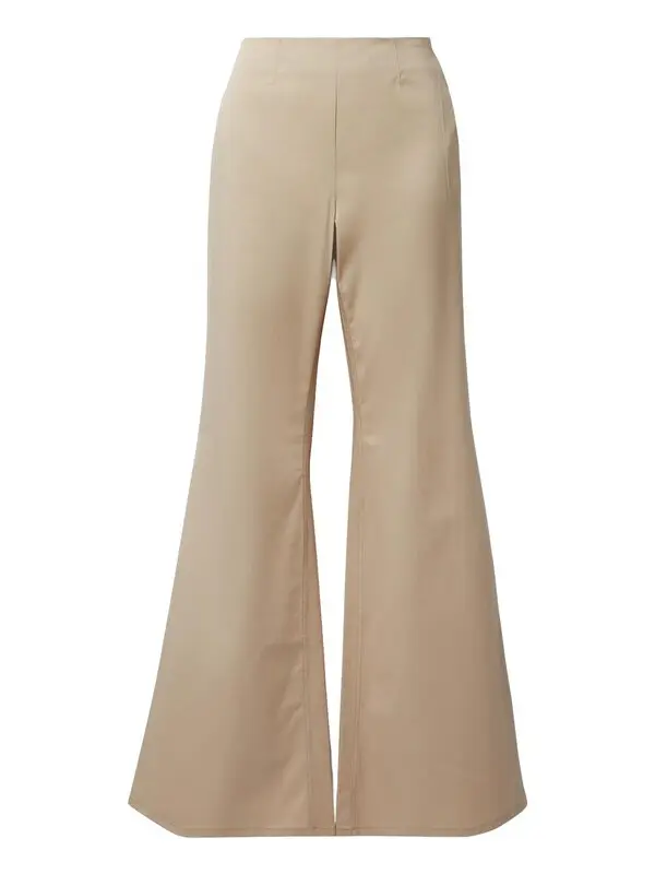Acne Studios Flared Stretch-cotton Twill Trousers - Neutrals