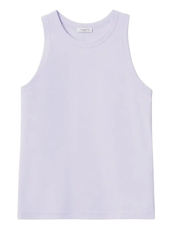Lafayette 148 New York Cotton Rib Jersey Racerback Tank - Arctic Amethyst