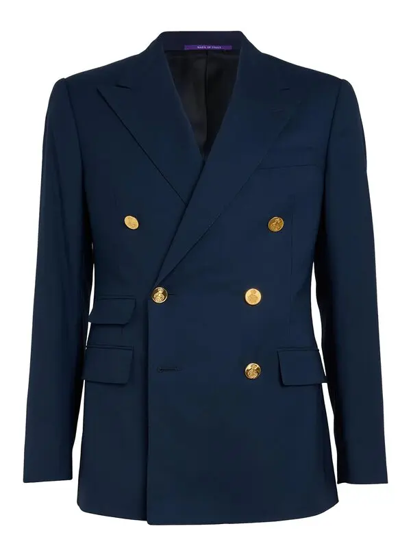 Ralph Lauren Purple Label Double-breasted Suit Jacket - Navy