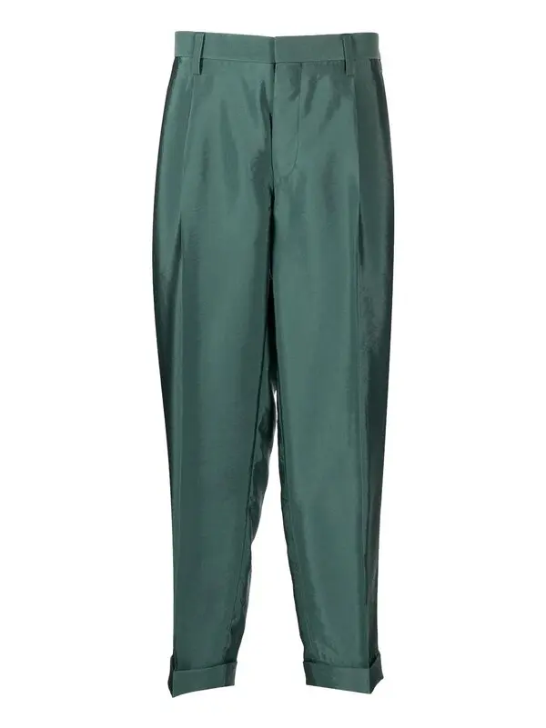 Kolor Tapered Cropped Trousers - Green