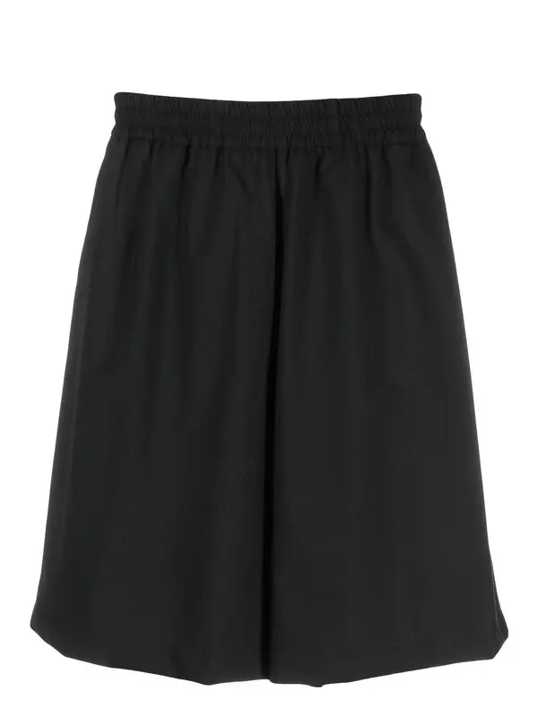 BONSAI Wide-leg Knee-length Shorts - Black