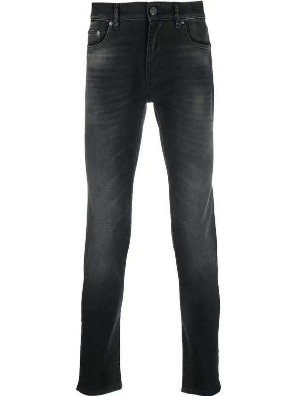 PT TORINO Slim-cut Mid-rise Jeans - Black