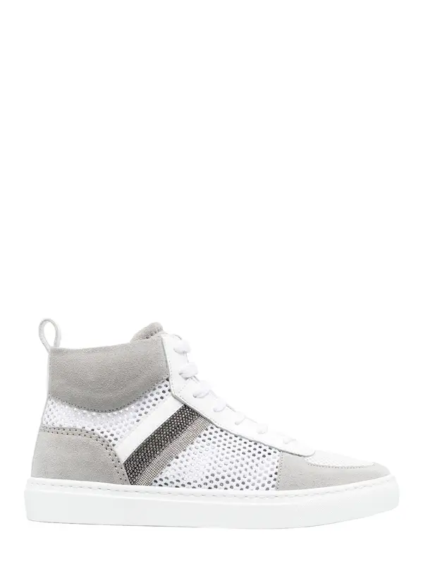 Fabiana Filippi Panelled Lace-up Sneakers - White