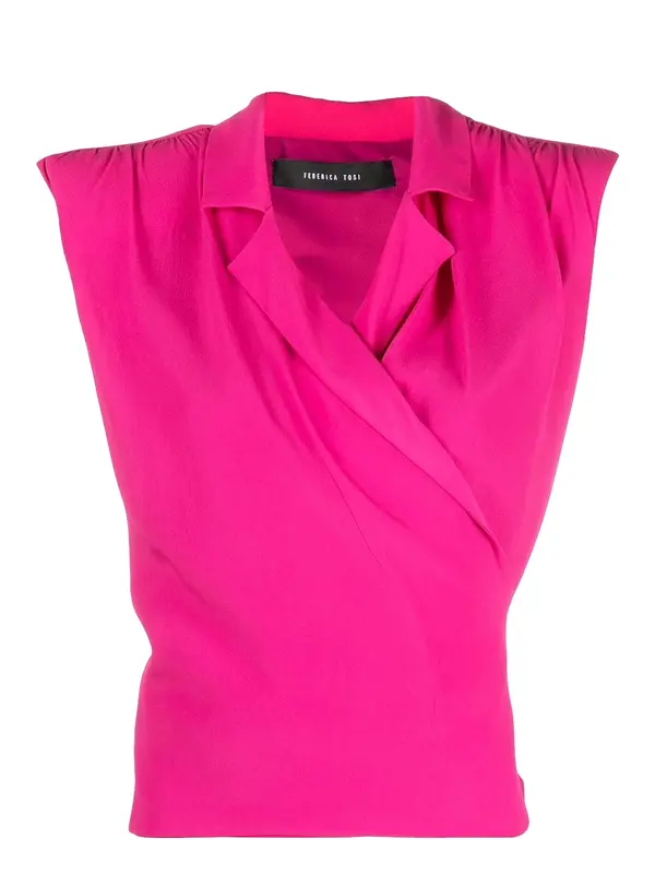 Federica Tosi Shoulder Pad Tank Top - Pink
