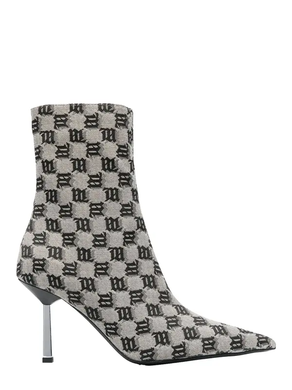 MISBHV Sasha Heeled Ankle Boots - Neutrals