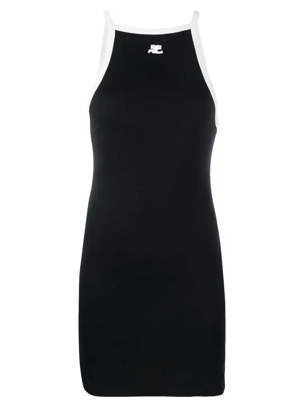 COURREGES Sleeveless Mini-dress - Black