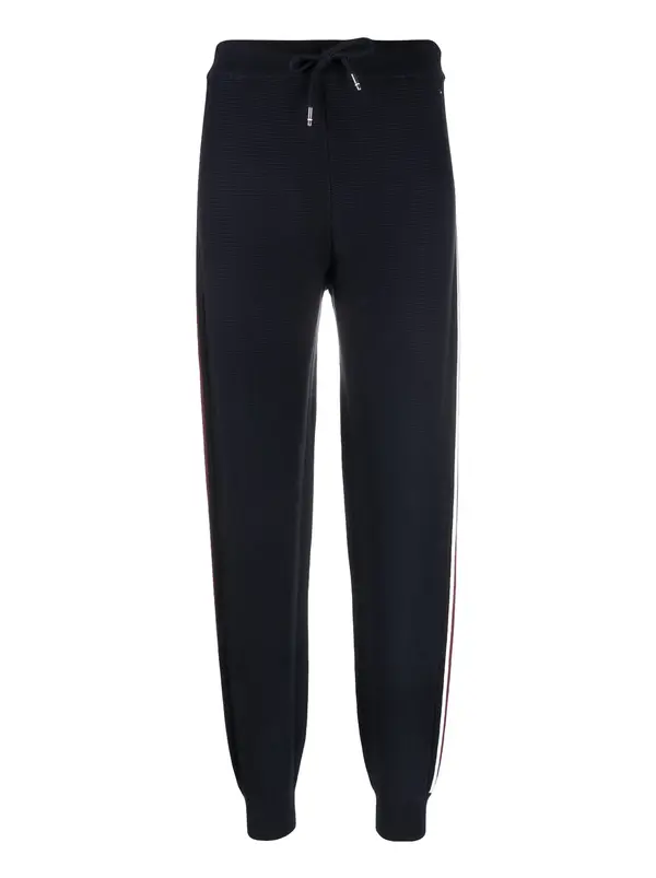 Tommy Hilfiger Side-stripe Cotton Track Pants - Blue