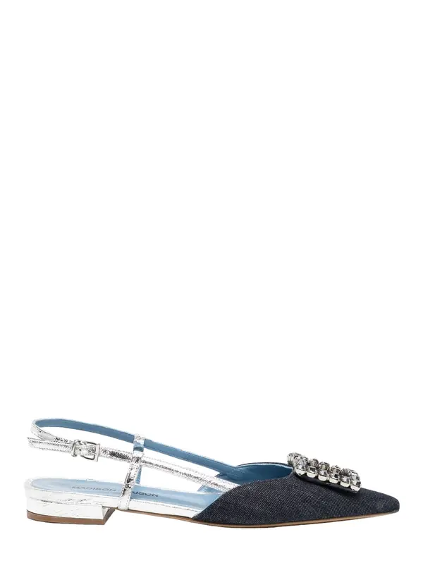 MADISON.MAISON Crystal-embellished Slingback Pumps - Blue