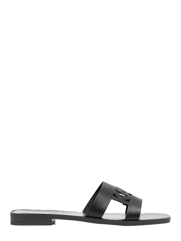Karl Lagerfeld Logo-tape Sandals - Black