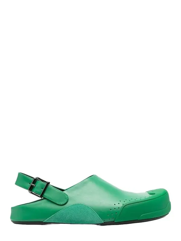 Marni Round-toe Slingback Sandals - Green