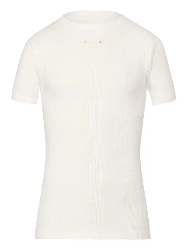 MAISON MARGIELA Fancy Ribbed T-shirt - White