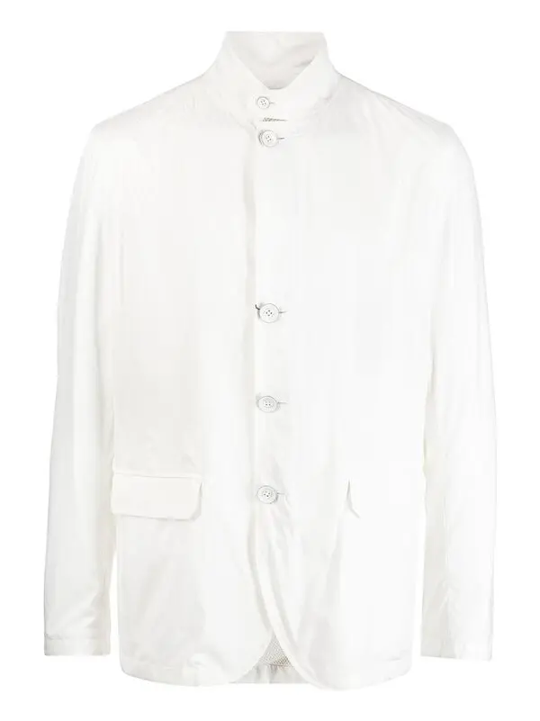 Herno Button-front High Neck Jacket - White