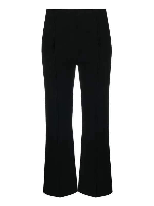 Theory Flared Knit Trousers - Black
