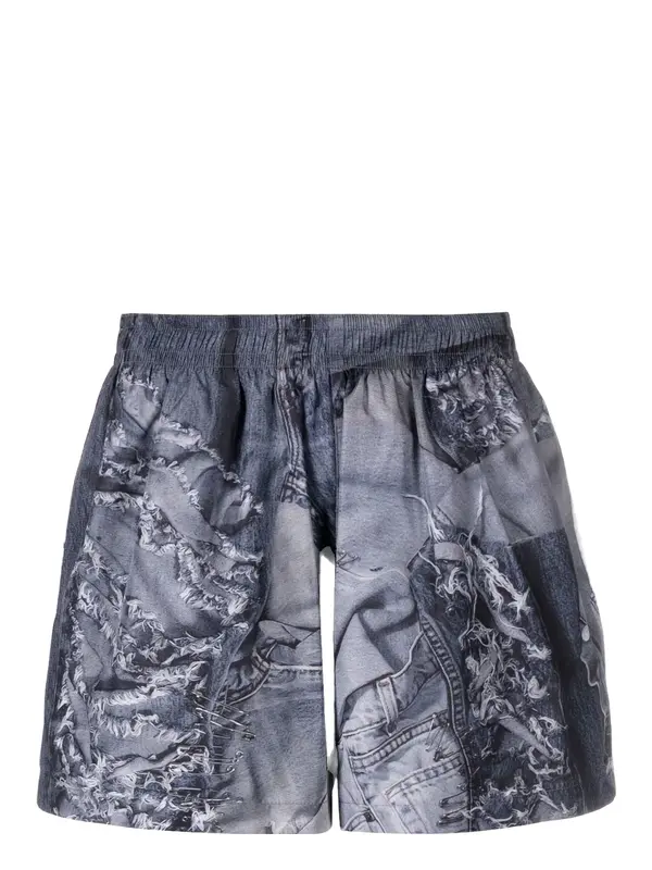 Natasha Zinko Print Swim Shorts - Grey
