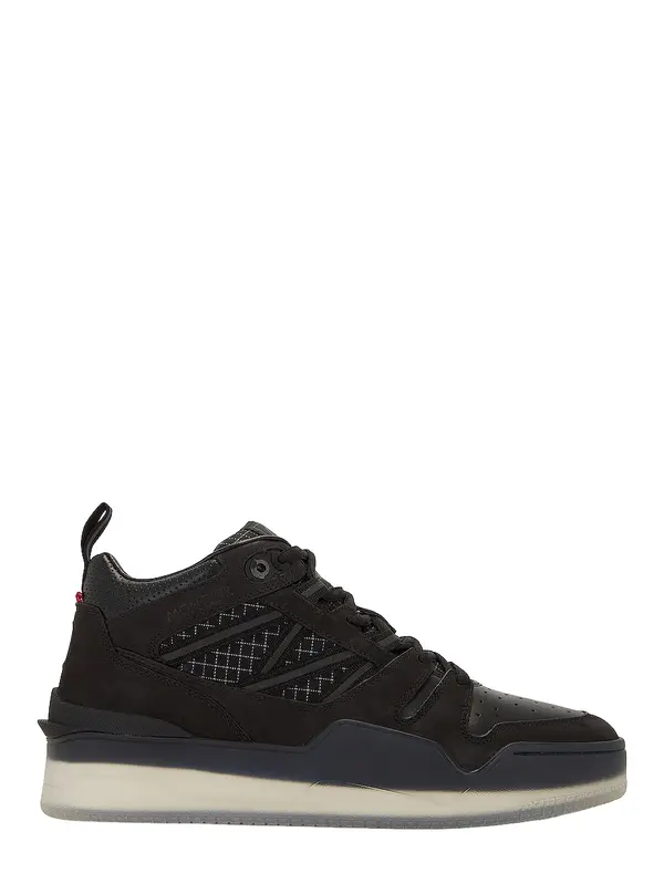Moncler Pivot Mid High Top Sneakers - Black