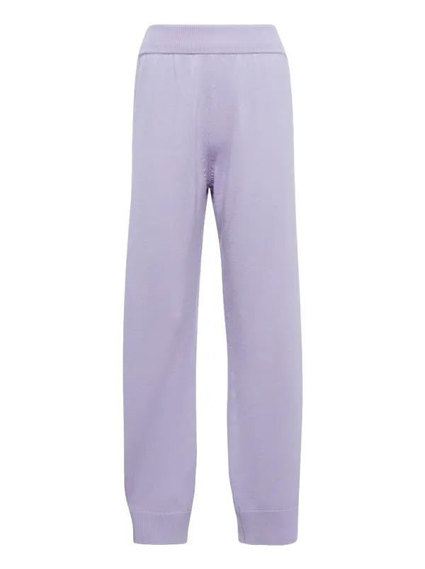 BARRIE Tapered Cashmere Pants - Purple