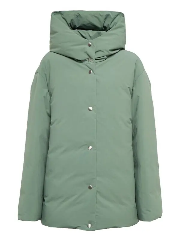 JIL SANDER Hooded Down Jacket - Green