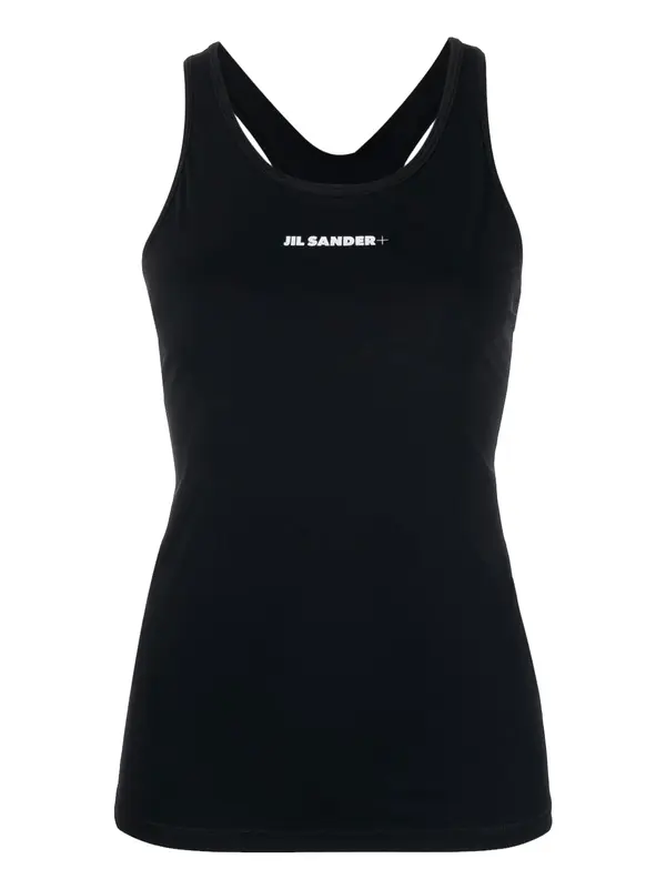 JIL SANDER Logo-print Tank Top - Black