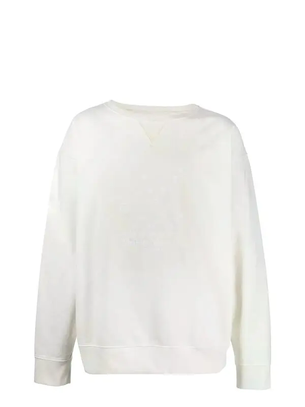 MAISON MARGIELA Numeric Logo-embroidered Sweatshirt - White