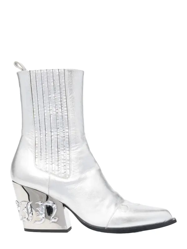 Philipp Plein Gothic 85mm Mid-calf Boots - Silver