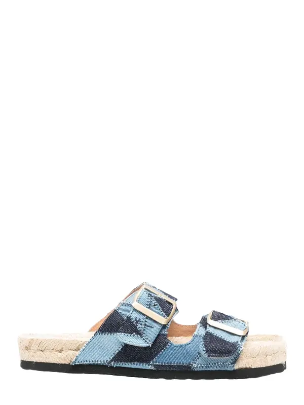 Manebí Jeans Raffia Espadrilles - Blue