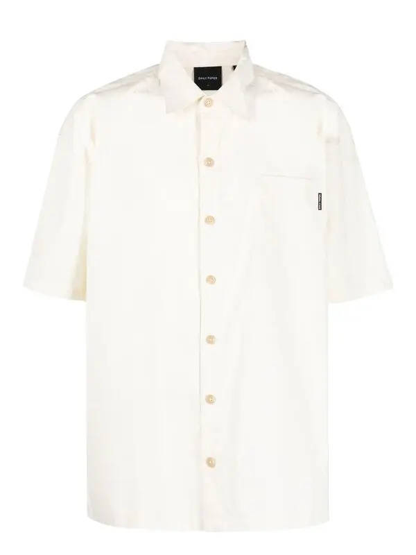 DAILY PAPER Button-front Short-sleeved Shirt - Neutrals