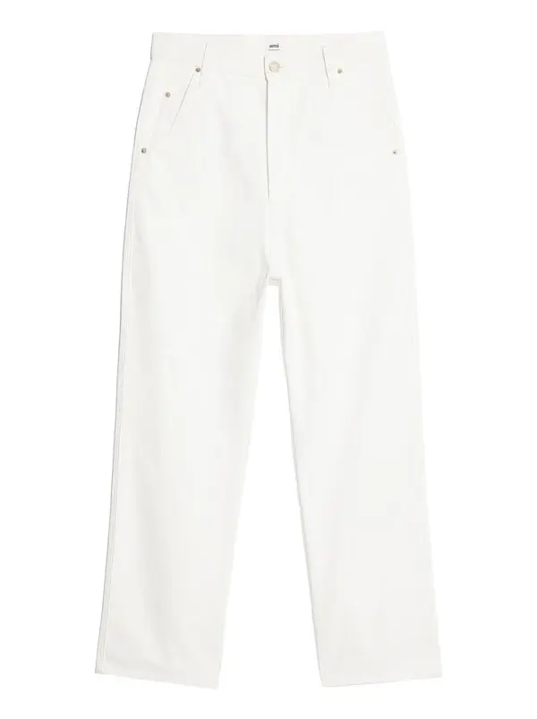 Ami Alex Straight-leg Jeans - White