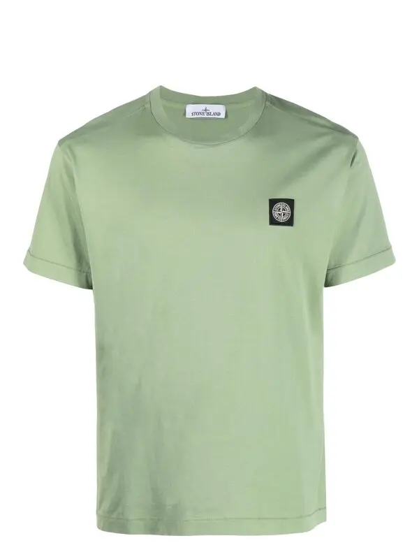 Stone Island Logo-patch Short-sleeved T-shirt - Green