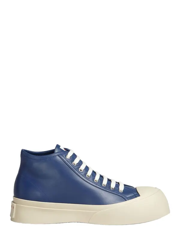 Marni Leather Mid-top Sneakers - Blue