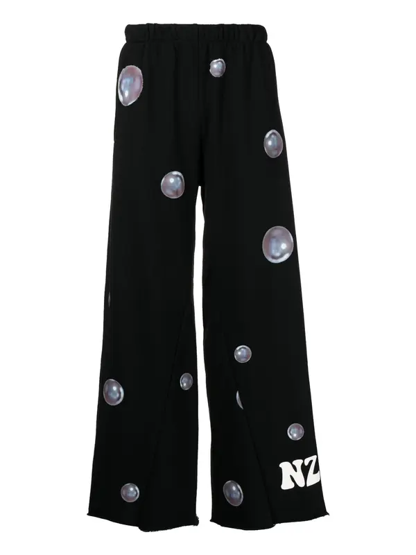 Natasha Zinko Dreamin' Wide Leg Track Pants - Black