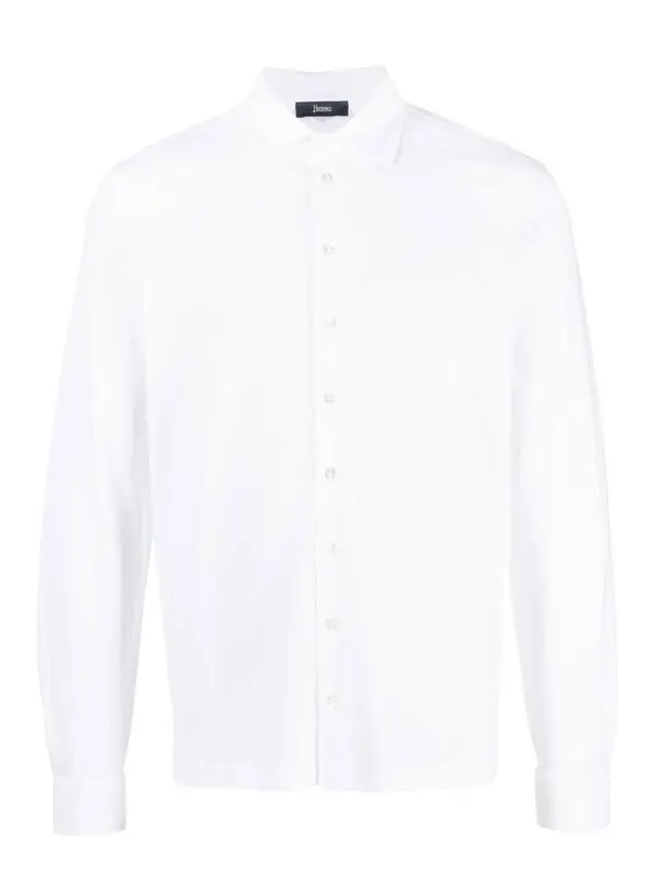 Herno Spread-collar Cotton Shirt - White