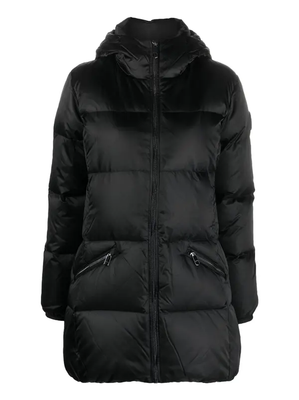 Tommy Hilfiger Zip-up Hooded Puffer Jacket - Black