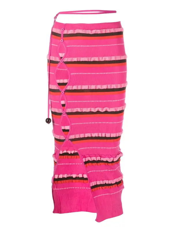 Jacquemus La Jupe Maille Concha Midi Skirt - Pink