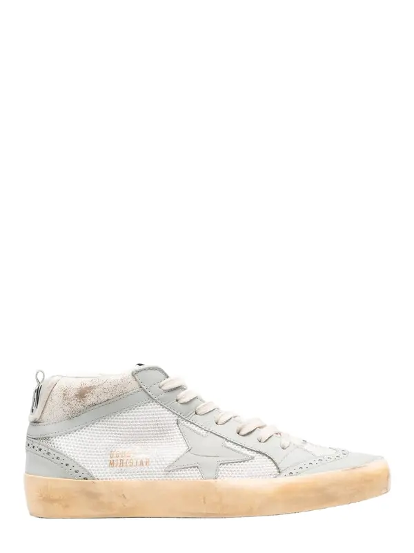 GOLDEN GOOSE Mid Star Lace-up Sneakers - White