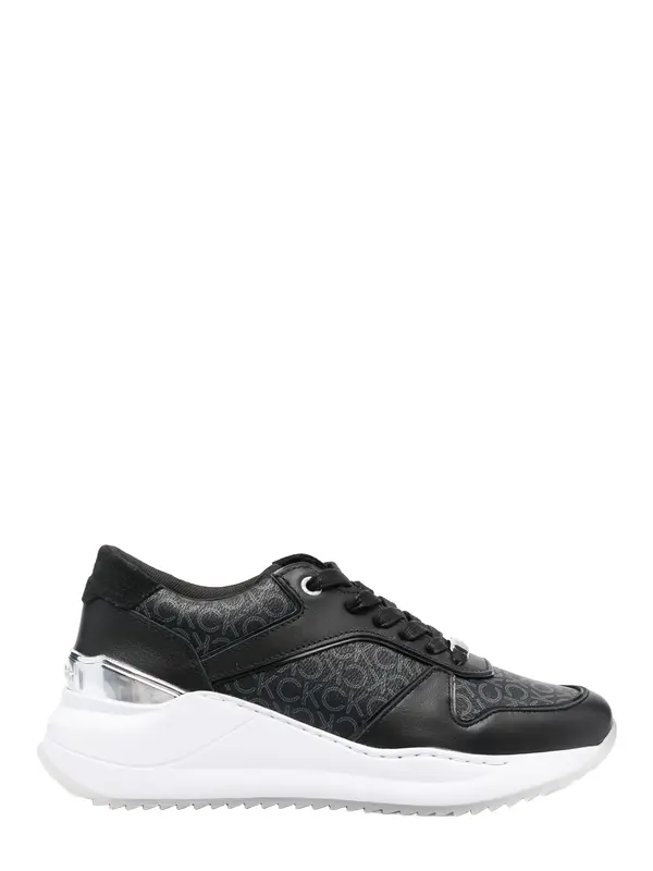 Calvin Klein Panelled Low-top Sneakers - Black