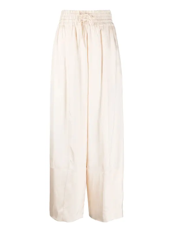 JIL SANDER Pressed-crease Palazzo Pants - Neutrals