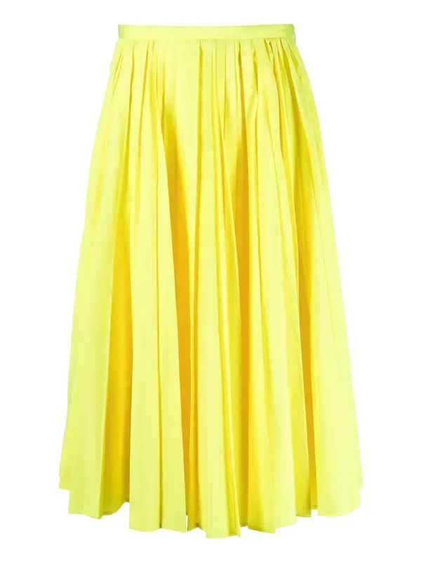 Philosophy Di Lorenzo Serafini Pleated Midi Skirt - Yellow