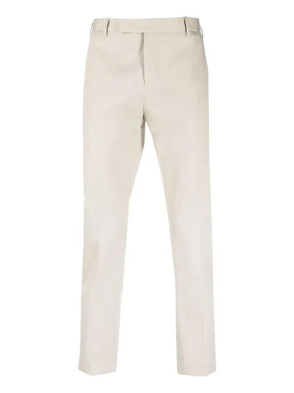 PT TORINO Tapered Tailored Trousers - Neutrals