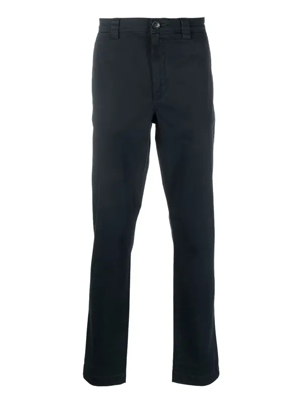 Woolrich Cotton Straight Leg Trousers - Blue