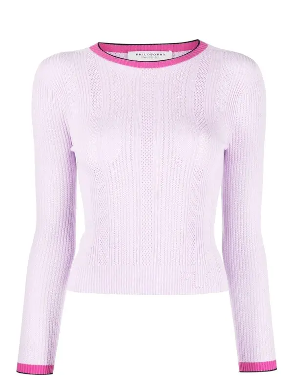 Philosophy Di Lorenzo Serafini Ribbed-knit Top - Pink