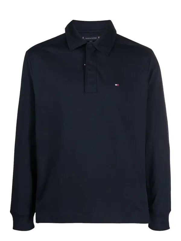 Tommy Hilfiger Long-sleeved Polo Shirt - Blue