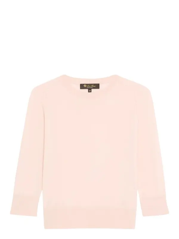 Loro Piana Girocollo Manica Cashmere Sweater - Soft Pinkish