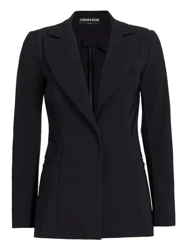 Chiara Boni La Petite Robe Alex Jersey Single-button Blazer - Black