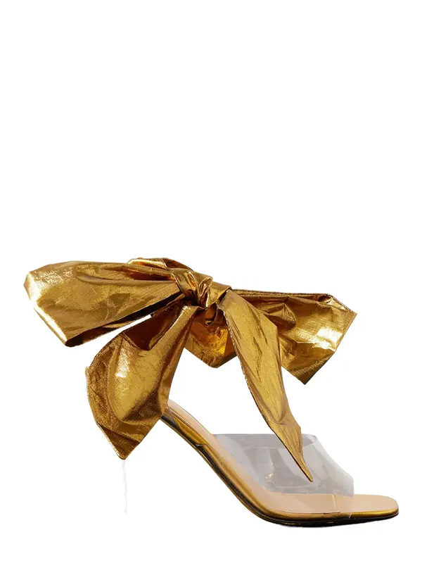 Valentino Garavani Party 100 Bow-detailed Sandals - Gold