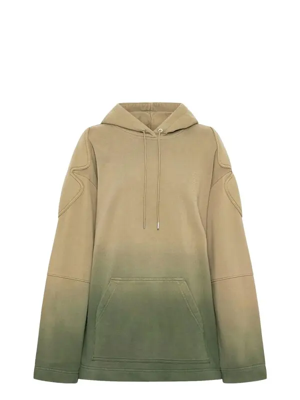 DION LEE Ombré Padded Hoodie - Green