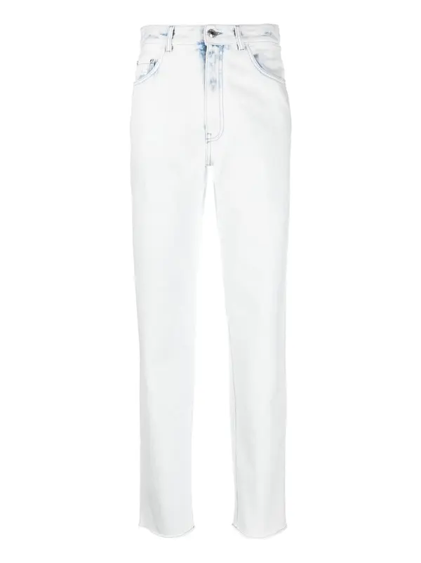 Gcds Logo-embellished Straight Leg Jeans - Blue