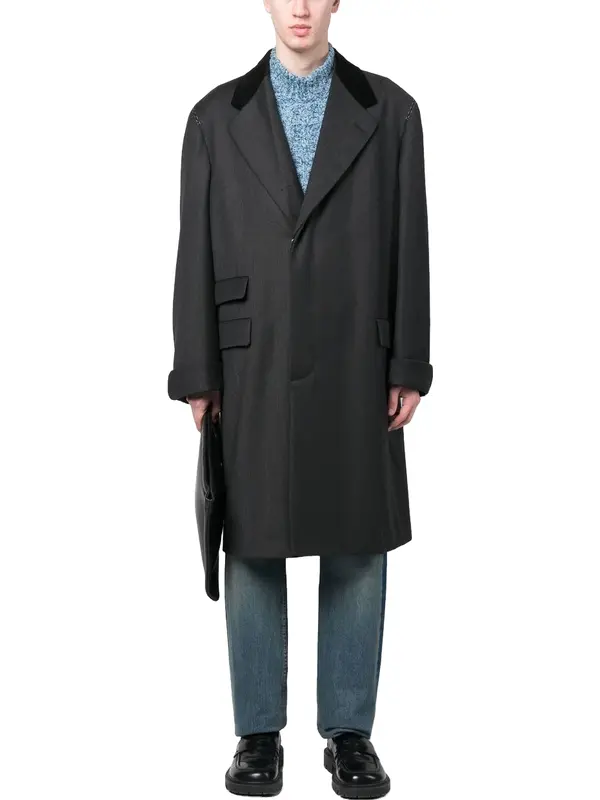 MAISON MARGIELA Work-in-progress Wool Coat - Grey