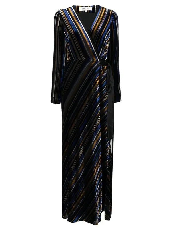 Diane Von Furstenberg Jareth Velvet Maxi Dress - Blue