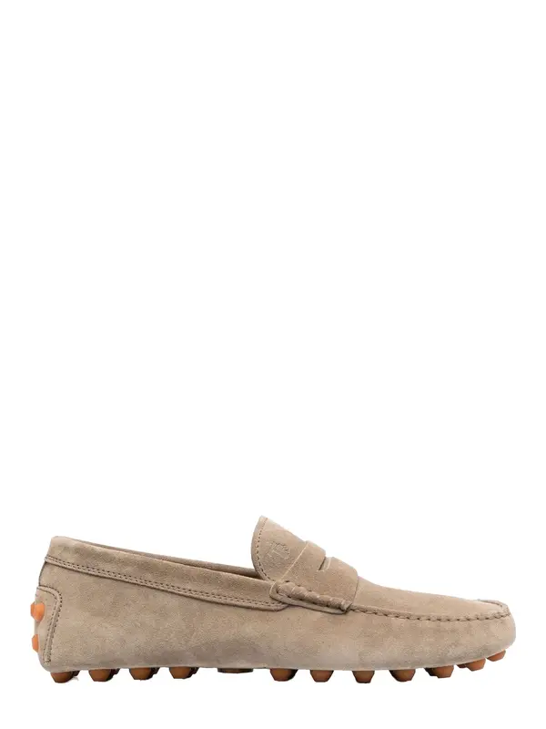 TOD'S Suede Penny Loafers - Neutrals