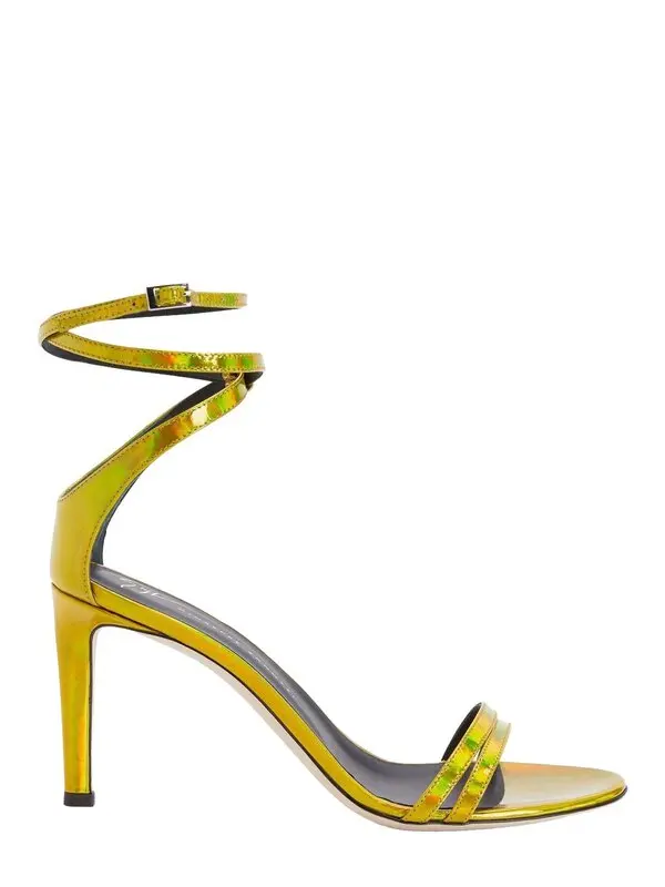 GIUSEPPE ZANOTTI Metallic Stiletto Sandals - Yellow